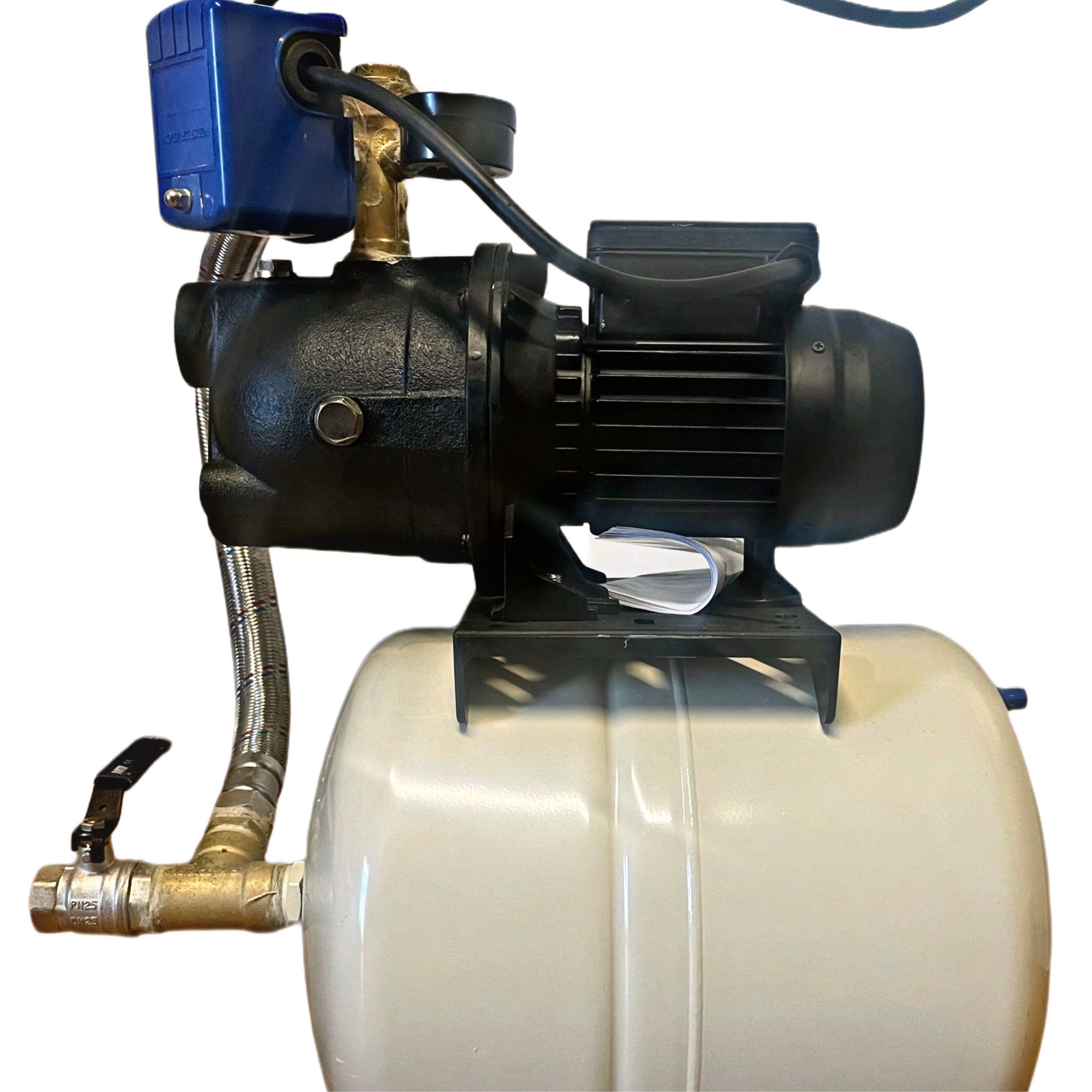 1/2hp whisper-flow shallow well pump complete with 24 litre pressure ...